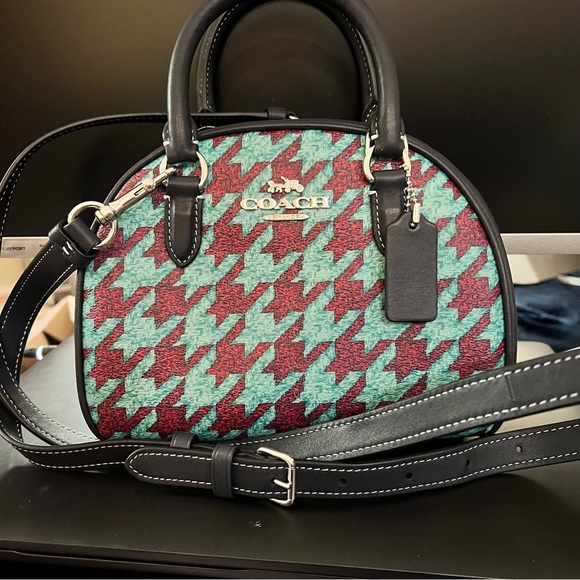 Coach | Bags | Coach Sydney Satchel Houndstooth | Poshmark